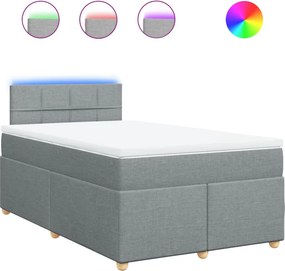 Box spring postel s matrací světle šedá 120x190 cm textil 3288919