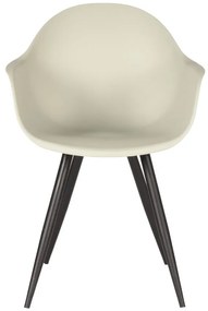 Krémově bílá plastová jídelní židle LABEL51 Luca