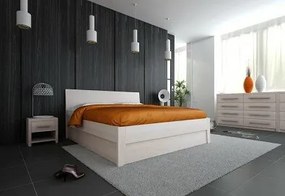 Dřevěná postel z masivu Postelia IBIZA Buk postel s úložným prostorem 180x210cm - bukové dvoulůžko o šíři masivu 4 cm