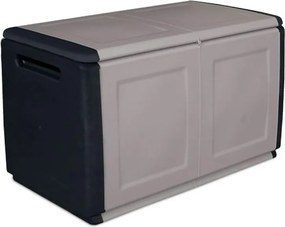 Plastový odkládací box s víkem, 960x570x530 mm, šedý