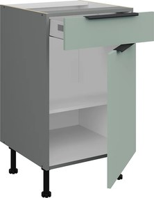 ARIA sa | dolní skříňka 50 D 1F 1S policová se zásuvkou | 50 cm | PREMIUM BOX | antracit/aquamarine