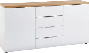 XXXLutz ŠIROKÁ KOMODA, bílá, barvy dubu, 180/89/43 cm Xora - Široké komody - 001027000406