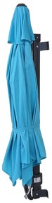Nástěnný slunečník Casoria 3 m polyester hliník/ocel - tyrkysová