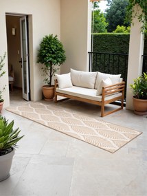 NORTHRUGS, Běhoun Duet Liora 106247 Beige/White - na ven i na doma, 80x250, béžová, chodba / předsíň