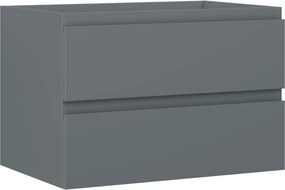 Mexen Orio, koupelnová skříňka 70 cm, 2 zásuvky, grafitová matná, 91A10-07047-2-BFF66