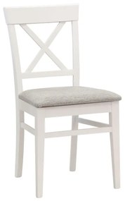 Stima Židle GRANDE s čalouněným sedákem Odstín: Bílá (lak), Látky: MIRON marrone 801