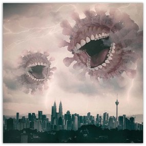 Gario Obraz na plátně Útok pandemie - Zehem Chong Rozměry: 30 x 30 cm