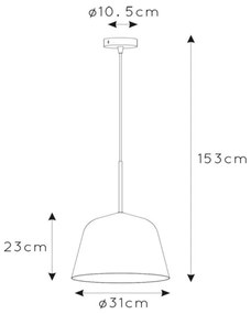 Lucide 30482/31/44 - Lustr na lanku MISHA 1xE27/60W/230V oranžová