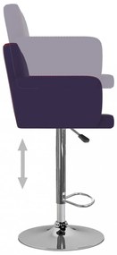 Barové židle 2 ks umělá kůže / kov Dekorhome Šedá