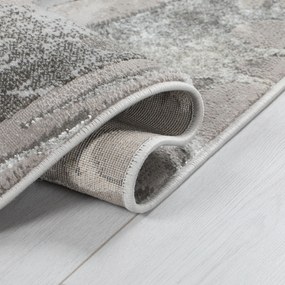 Flair Rugs, Běhoun Eris Marbled Silver, 80x300, šedá, chodba / předsíň