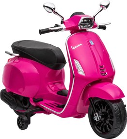 Dětská elektrická motorka AIYAPLAY pro děti od 3 let s licencí Vespa, bateriová motorka 6V s USB, MP3, LED světlem, FM rádiem, rychlostí 3 km/h a nos…