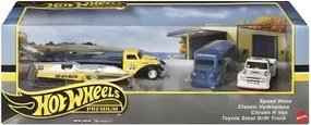 MATTEL HOT WHEELS Angličák Motorhead Madness / 4 kovová vozidla / měří