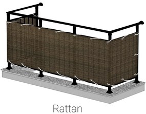 Balkonová zástěna 75/600 rattan wenge