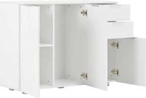 Příborník bílý s vysokým leskem 107x35x80,5 cm 283718