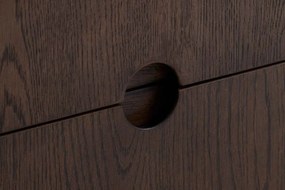 Designová komoda Takayoshi 160 cm tmavě hnědá