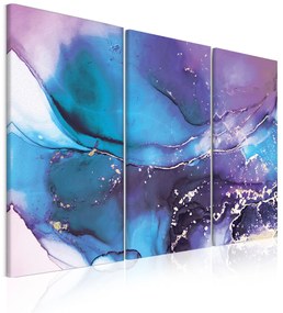 Malvis ® Obraz purpurově modrá pryskyřice ROZMĚR (šířka x výška): třídílný obdélník 90x60 cm