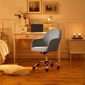 Kancelářská židle Yaheetech – světle šedá (255978485927)