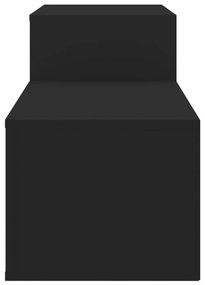 Botník černý 150 x 35 x 45 cm kompozitní dřevo