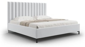 Světle šedá čalouněná dvoulůžková postel s úložným prostorem s roštem 140x200 cm Casey – Mazzini Beds
