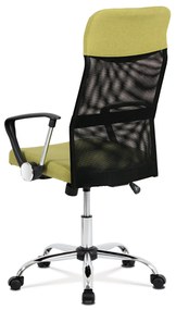 Kancelářská židle řady BASIC, potah zelenožlutá látka a černá síťovina MESH, hou - KA-E301 GRN