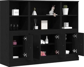 Vysoký bufet Černý dub 132 x 35,5 x 103,5 cm Kompozitní dřevo 3333077