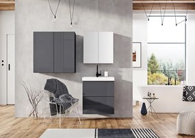 Elita Look, skříňka pro umyvadlo na pultovou desku 60x45x64 cm 2S PDW, antracitová lesklá, ELT-167090
