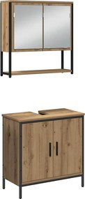 Sada koupelnového nábytku 3 ks Hnědá 33 x 33 x 113,5 cm 3334368