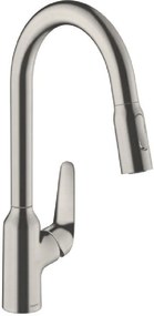 Hansgrohe Focus M42 - Dřezová baterie M4216-H220 s výsuvnou sprškou, vzhled nerezu 71820800