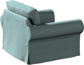 Potah na křeslo IKEA Ektorp barva modrá látka pletený vzor