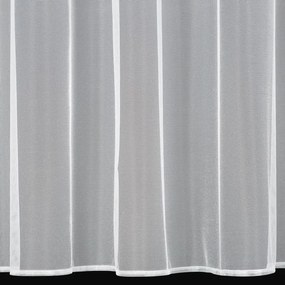 Bílá záclona ESEL na kroužcích vyrobena z hladké lesklé látky 350x150 cm