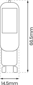 LED žárovka COB G9 neutrální 4000k 4w 530 lm