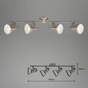 Briloner 2049-042 - Bodové svítidlo 4xE14/40W/230V stříbrná