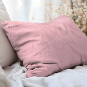 Mušelínový povlak na polštářek Retro pink Velikost: 70 x 90