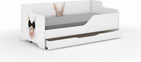 Wooden Toys Dětská postel LILU 160x80 PAN KRÓLIK – komplet