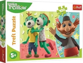 Trefl - Puzzle - Treflíci a stráček / 100 dílků / 41 x 27.8 cm / věk 5