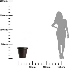 Plastový květináč Riflo 33,9x39 cm mokka