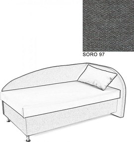 Dřevona - Elitte Čalouněná postel AVA NAVI, s úložným prostorem, 120x200, pravá, SORO 97