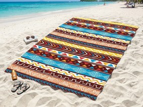 Rychleschnoucí XXL plážová osuška AZTECA barevná 150 x 210 cm, 100% mikrovlákno