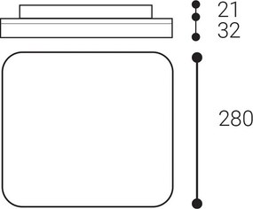 LED2 1430551 Svítidlo stropní venkovní  SQUARE III 28 23W 3000K/3500K/4000K bílá - LED2 Lighting