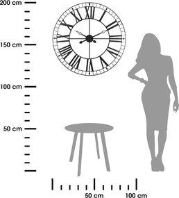 Nástěnné hodiny Abram, černé