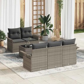 Set pohovek 6 ks Šedá polyratan 3345239