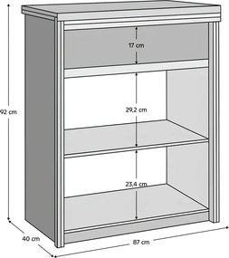 Komoda 2D1S, dub sonoma, NORTY TYP 9