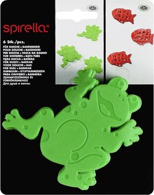 Dětské protiskluzové podložky v sadě 6 ks do vany 12x11 cm Frogtime – Spirella