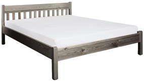 Drewmax Dřevěná postel 160x200 LK116 šedá