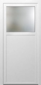 Solid Elements Vedlejší vchodové dveře Easy, 80 L, rozměr vč. zárubně: 880 × 1980 mm, plast, levé, bílé, prosklené