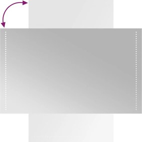 Koupelnové zrcadlo s LED osvětlením 60x100 cm 3154057