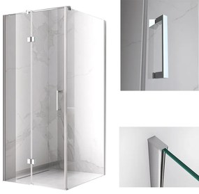 BPS-koupelny Čtvercový sprchový kout HYD-SK01 80x80 chrom/transparent