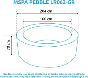 Mspa | Vířivý bazén MSPA Pebble LR062-GR | 11400314