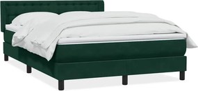 Box spring postel s matrací tmavě zelená 160x220 cm samet 3318498
