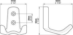 Siro Nábytkový věšák KUBO malý tmavě hnědý
